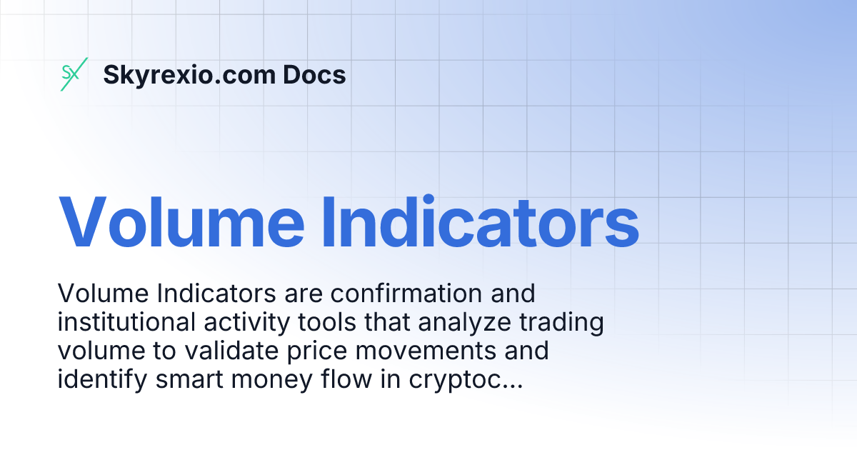 Volume Indicators | Skyrexio.com Docs