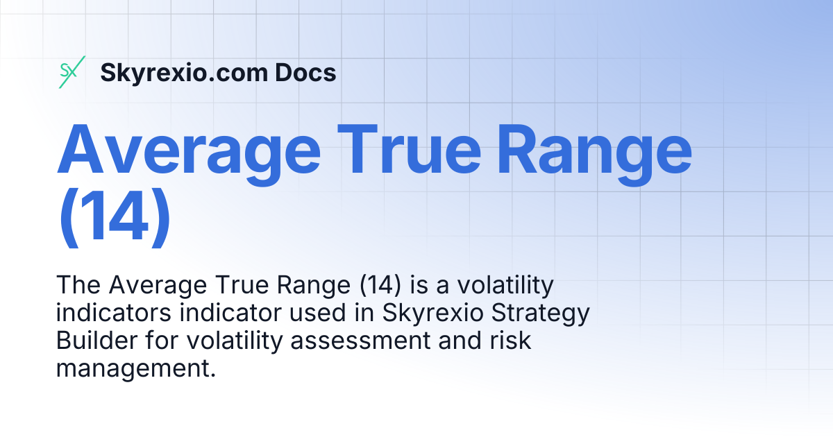 Average True Range (14) | Skyrexio.com Docs